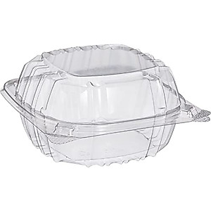 DART C57PST1 - 6" Clear Seal Hinged-Lid Plastic Containers, Clear, 500/Carton