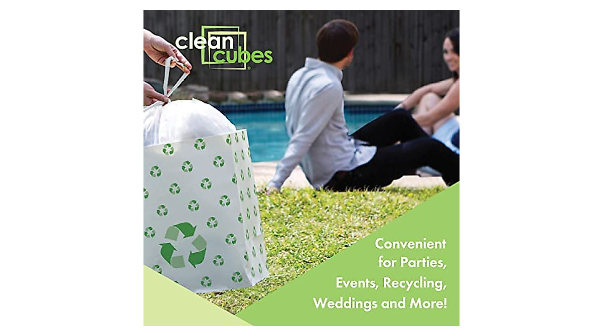 Clean Cubes: Disposable 13-Gallon Recycle & Trash Cans