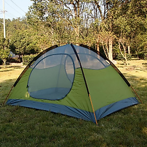 2-3 Person Tents for Camping 3-4 Season Windproof Camping Tent Family Tent Two Doors Double Layer with Aluminum rods for Outdoor Camping Family Beach Hunting Hiking Travel (Green-3 Person)