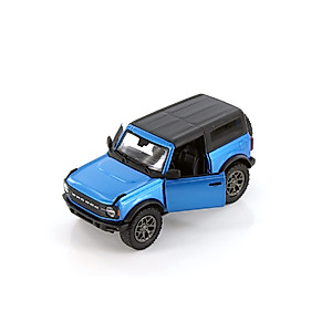 2022 Ford Bronco Closed Top, Blue - Kinsmart 5438DA/B - 1/34 Scale Diecast Model Car