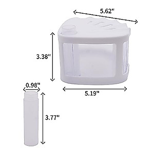 PENCK Small Betta Fish Tank, Acrylic Small Aquarium, Desktop Round Glass Planter Terrarium, Mini Goldfish Tank for Small Shrimp Fish Home Office Decor (White)