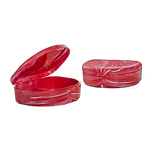 Blasting Health Marble Retainer Cases with Labels - Pack of 6 (colors may very)