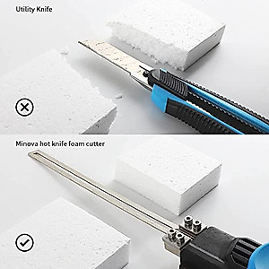 MINOVA Rotatable Hot Knife Foam Cutter Styrofoam Cutting Tool Kit Air Cooled 200W AC Hot Knife Cutter Foam Cutting Tool Kit (MX E)