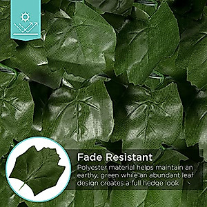 Best Choice Products Outdoor Garden 94x59-inch Artificial Faux Ivy Hedge Leaf and Vine Privacy Fence Wall Screen - Green