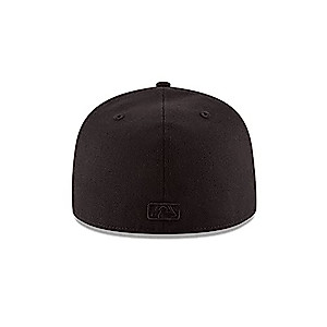 MLB Atlanta Braves Black on Black 59FIFTY Fitted Cap, 7 5/8