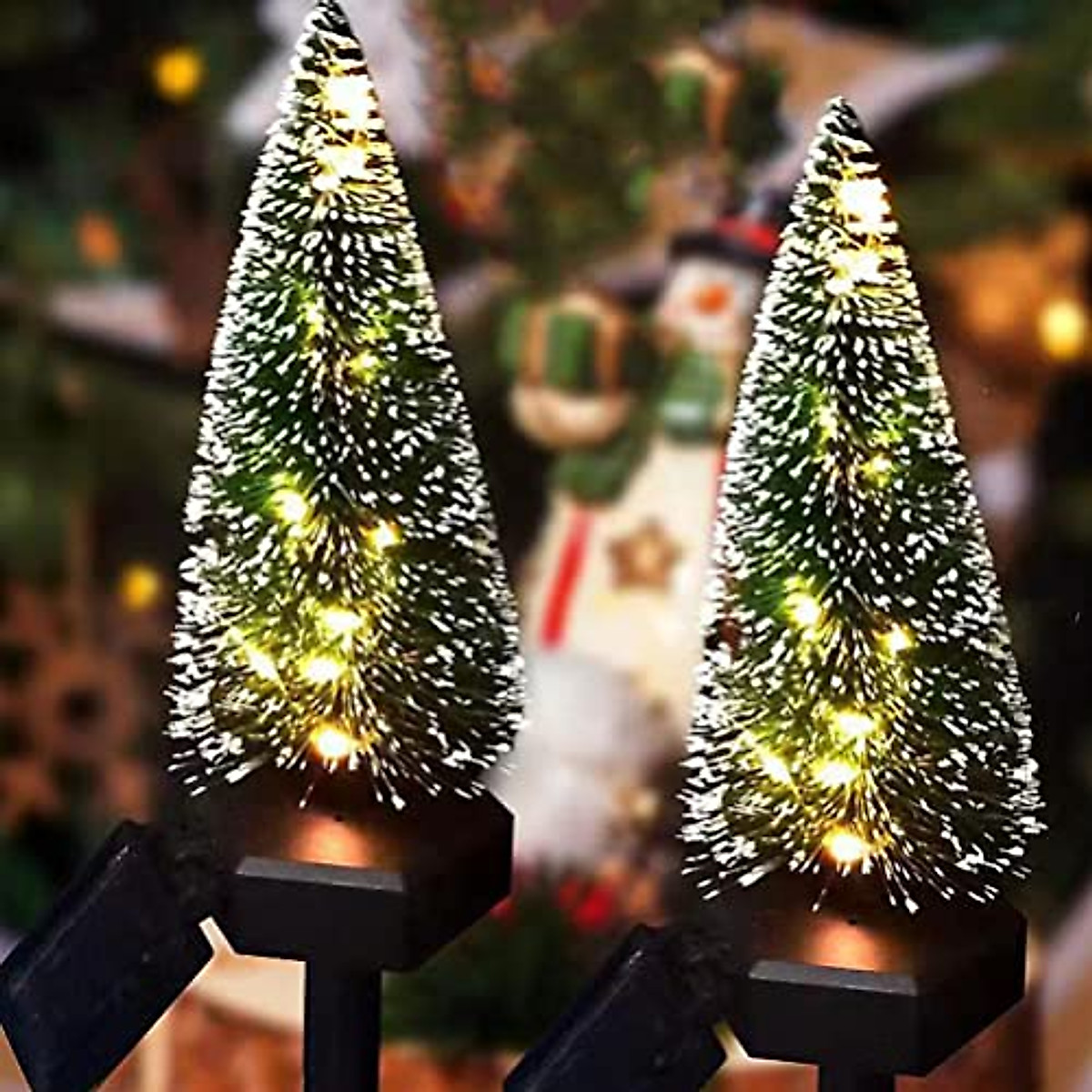 balacoo 2pcs Solar Christmas Tree Lamp Christmas Tree Garden Stake Christmas Solar Lights Outdoor Stakes Lights Landscape Pine Trees Lighting for Home Lawn Yard Patio Pathway Green