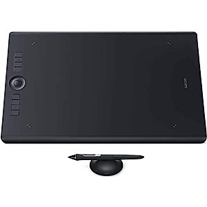 Wacom PTH860 Intuos Pro Creative Pen Tablet (Large) Bundle with Memory Card, Lens Cleaning Wipes (100-Pack), and Ballpoint Pen (White) (4 Items)