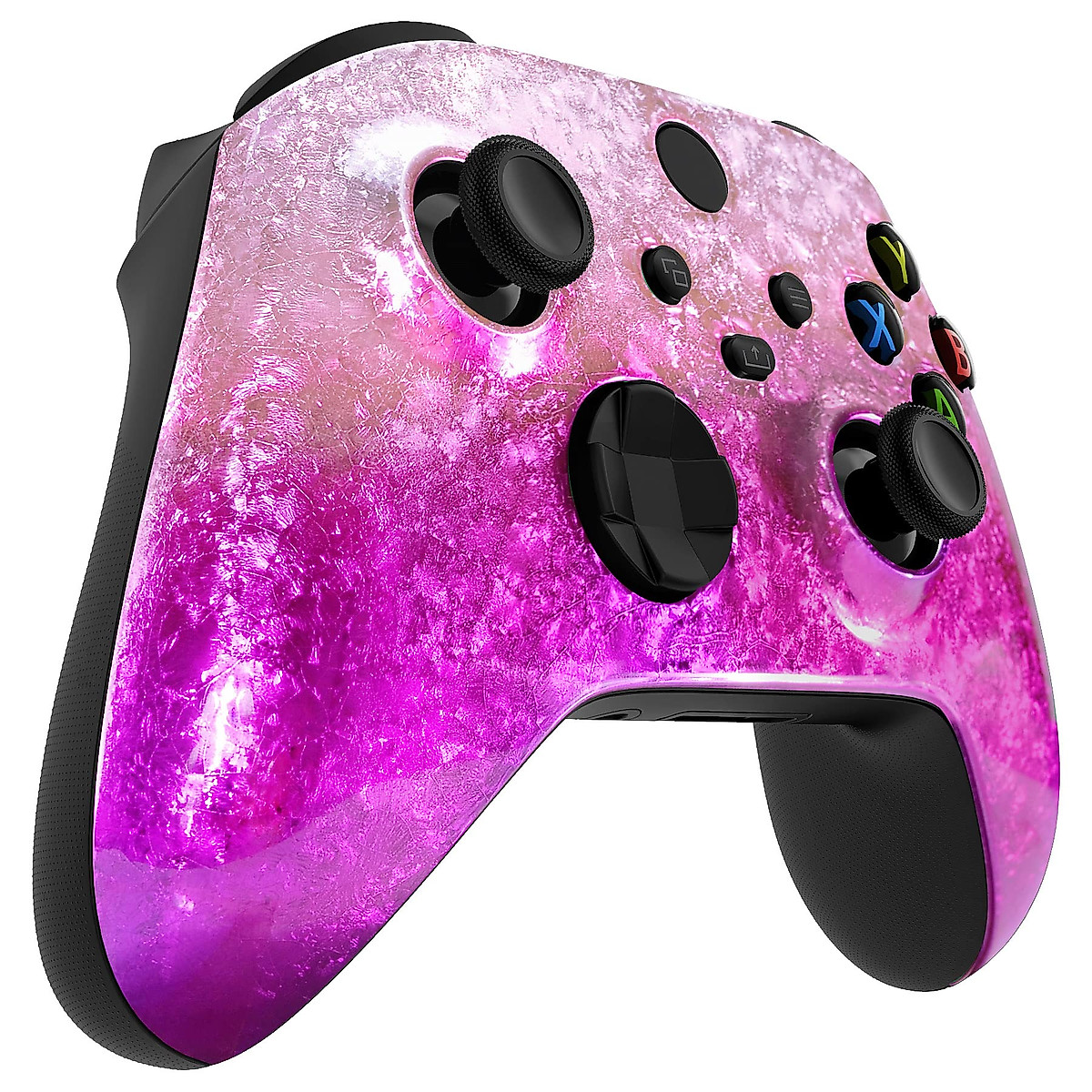 eXtremeRate Custom Shell for Xbox Core Wireless Controller - Revamp Your Gaming Gear - Ice Flake Magenta Replacement Acessories Cover Faceplate for Xbox Series X & S Control [Controller NOT Included]