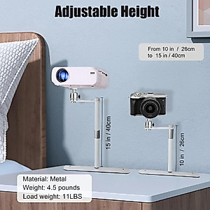 2-Be-Best Plug-in Projector Mount Bedside Sofa Projector Stand Wall Mount with 360° Adjustable, Projector Mount, Stand-Alone Design, Cable Management, Projector Holder White