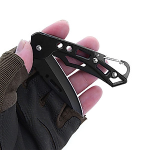 Pocket Folding Knife Tactical Knife Small Stainless Steel Blade 2.5 Inches Long Black Gift for Men and Women (6pack)