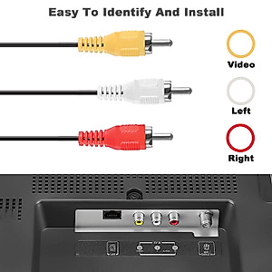 Aokin N64 AV Cable, Audio Video AV Cable Cord for Nintendo 64 N64, Super Nintendo SNES, Gamecube GC, 1.8M/6FT
