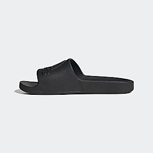 adidas Unisex Adilette Aqua Slide Sandal, Core Black/Core Black/Core Black, 10 US Men