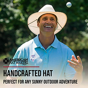 American Hat Makers Florence Fedora Hat — Straw Sun Hats for Men & Women Cream