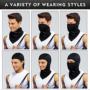 Camo Balaclava Face Shiesty Ski Mask,UV Protection Ice Silk Neck Gaiter Sun Hood for Men Women Motorcycle Cycling