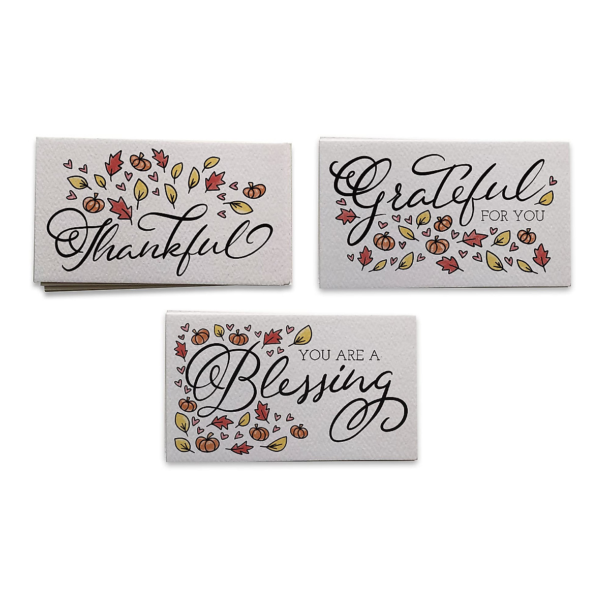 Fall Blessings Thanksgiving Table Place Cards - Set of 48 Place Cards for Table Settings - For Thanksgiving, Harvest Festivals, Fall Events