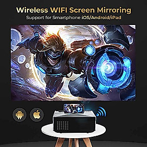 ONE·Mix，WiFi Bluetooth Projector, HD Native 1080P Projector ，Video Outdoor Movie Projector, Support 4K &300＂Screen Compatible with Smartphone (Wirelessly)/PC/Bluetooth Speakers/TV Stick/PS4/PS5/PPT