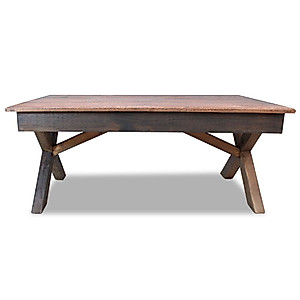 QJBSAVVA Coffee Table Solid Reclaimed Wood 43.3"x23.6"x17.7",Entrance Table Tray Tables Center Table Low Table Suitable for Meeting Rooms, Reception Rooms, Offices