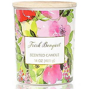 Spring Candle Gardenias Scented Large Candle Gift 2 Wick, 14oz