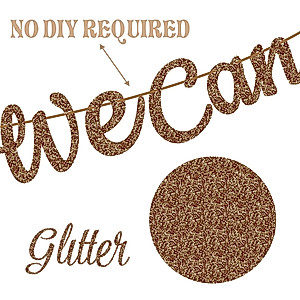 umoni Teddy Bear Banner, We Can Bearly Wait, Brown Glitter, Baby Shower Decorations, Gender Reveal Party Supplies, 19.0x70.0 inches