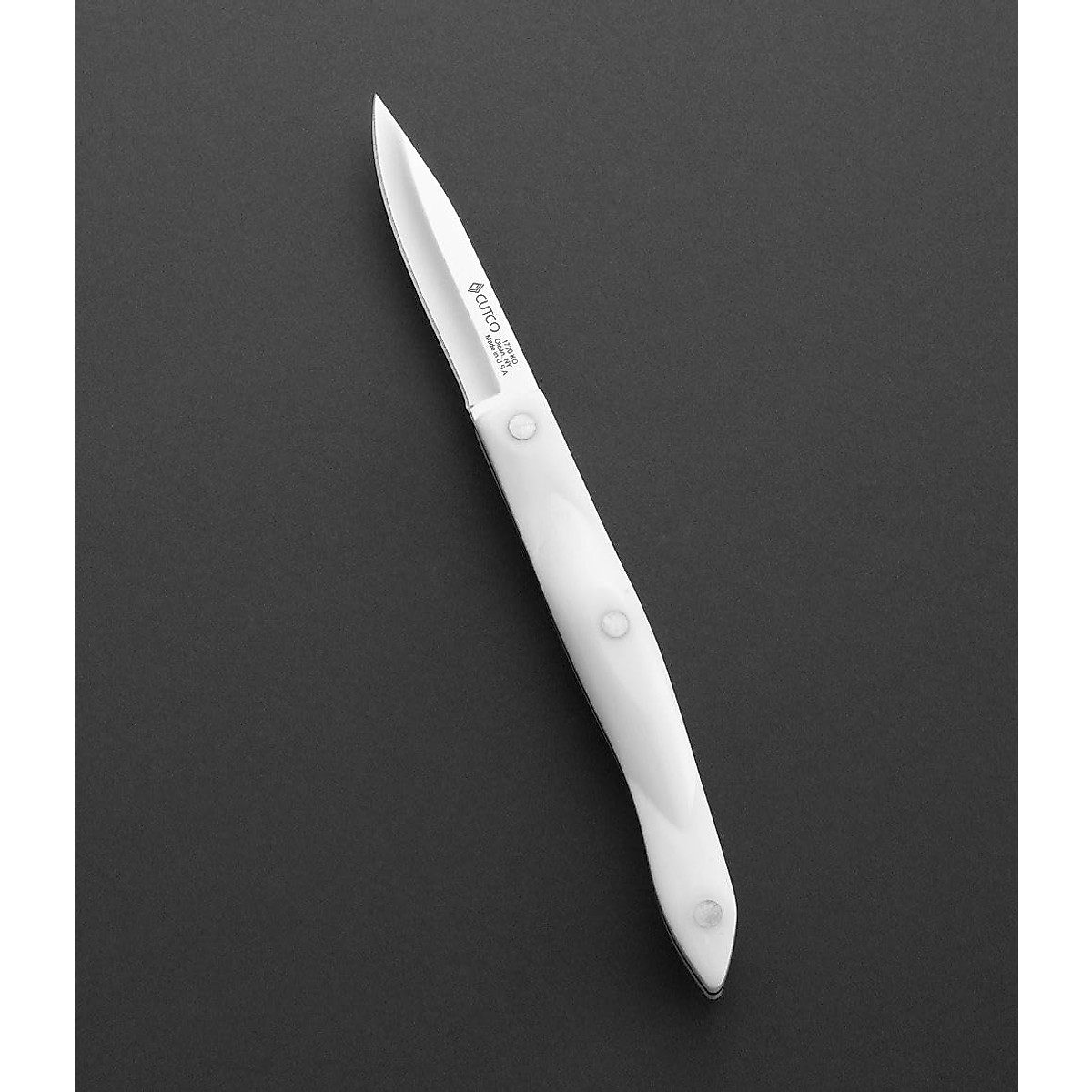 Cutco Model 1720 Paring Knives with 2-3/4" Straight Edge Blade and Overall Length 7-7/8" (Pearl White Handle)