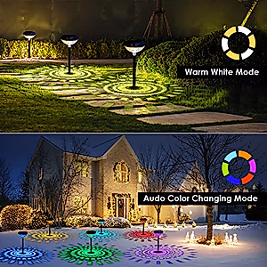Chinco Star Bright Solar Lights Outdoor Waterproof 6 Pack Solar Outdoor Lights Kits LED Source Two Light Modes Patio Decorations Solar Garden Lights for Patio/Yard/Lawn/Walkway