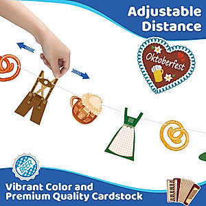 Hotop 4 Pieces Oktoberfest Decorations Flag Banner Oktoberfest Garland Set Bavarian Flag Bavarian Pennant Banner for Oktoberfest Party Supplies Bavarian Themed Party Favors Backdrop Booth Photo Prop