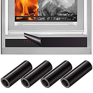 4 Pieces Magnetic Fireplace Draft Blocker Fireplace Vent Cover Blocker for Heat Loss Indoor Magnetic Draft Stopper for Inside Iron Frame Screen(36 x 4 Inch)