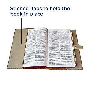 Personalized Medium Leatherette Book/Bible Cover with Snap Closure | Closure Custom Book/Bible Cover | Personalized Laser Engraved