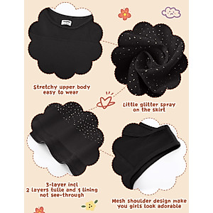 V.&GRIN Toddler Black Dress for Girls 5T, Tutu Tulle Princess Sundress for Tea Party Valentine and Back to School