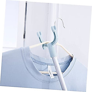 GARVALON 2pcs Clothesline Clothes Drying Clothes Reaching Rods Coat Hooks Heavy Duty Metal Hangers Clothing Racks for Home Reach Pole Telescoping Reach Sticks Adjustable Clothesline Rod Pp
