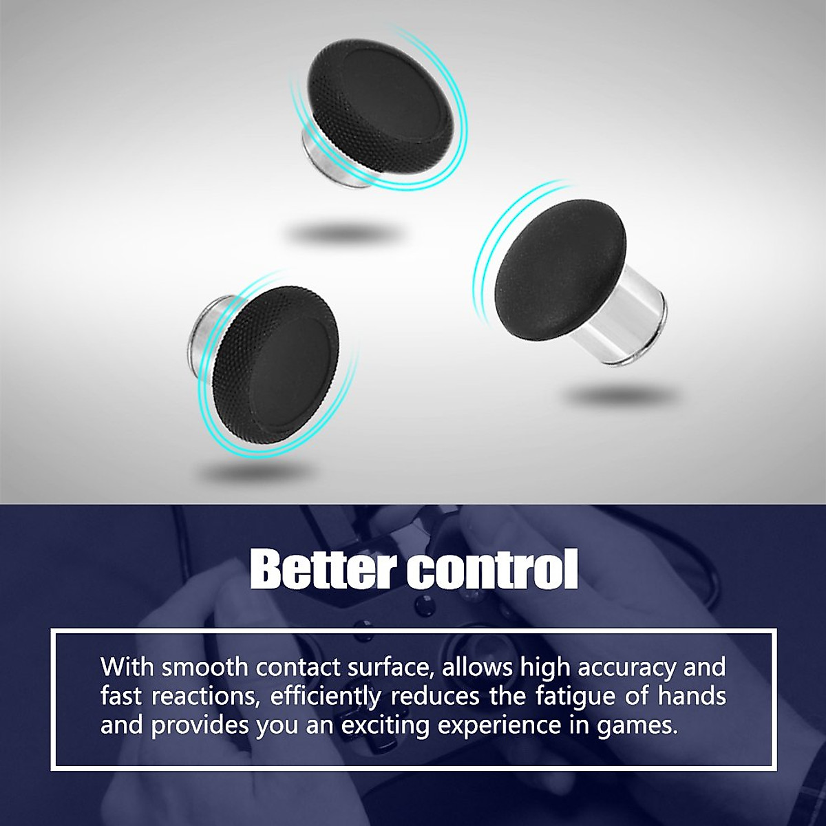 Bewinner Professional Replacement Button Kit with 3 Pairs of Top, Middle and Bottom and 2 Metal Buttons for/ONE Controller