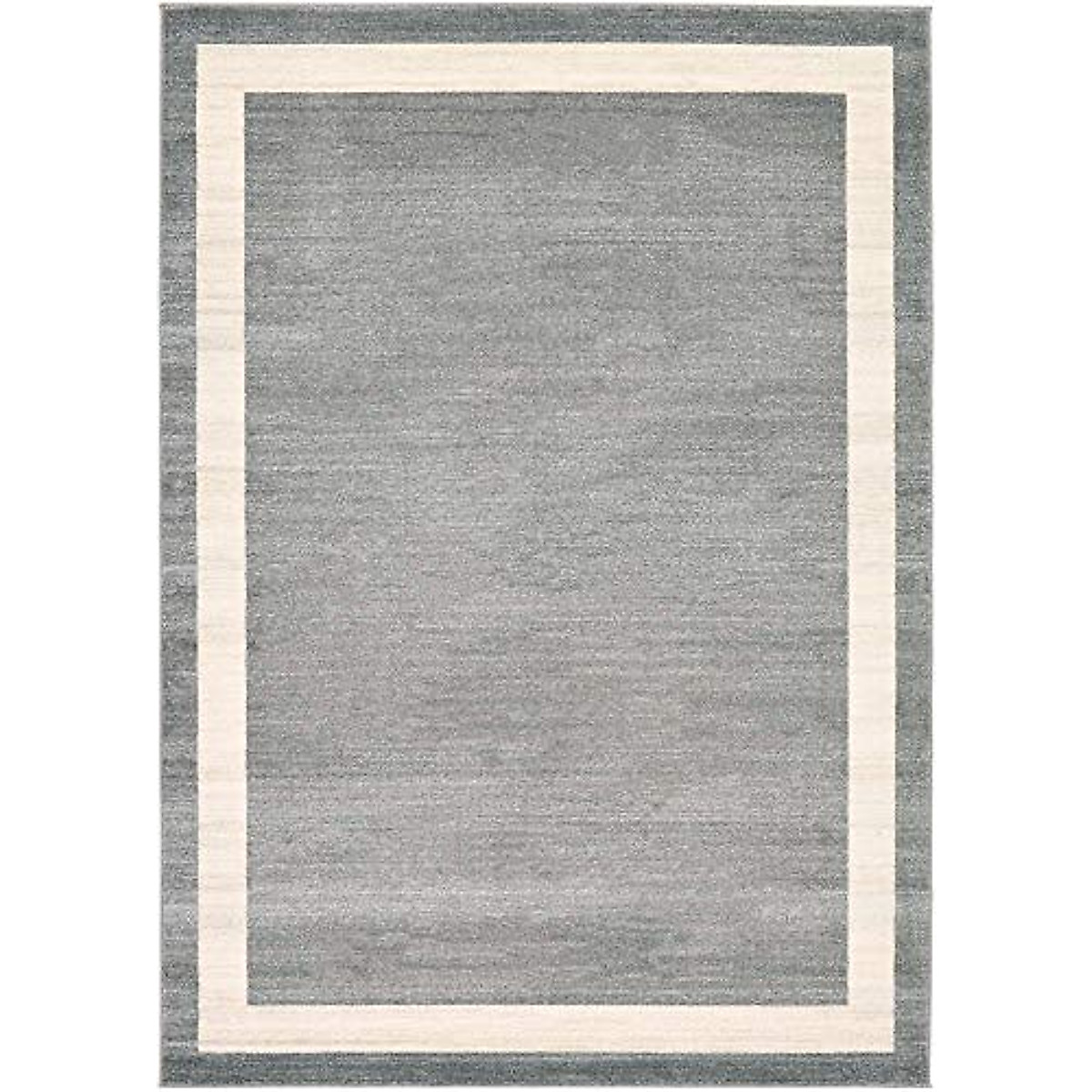Unique Loom Del Mar Collection Area Rug-Transitional Inspired with Modern Contemporary Design, Rectangular 7' 0" x 10' 0", Gray/Ivory