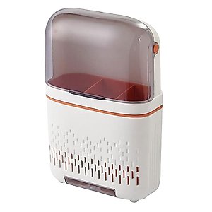 Kitchen Chopsticks Rack Wall Mounted Flatware Holder Basket with Drainer Lid Utensils Cutlery Holder