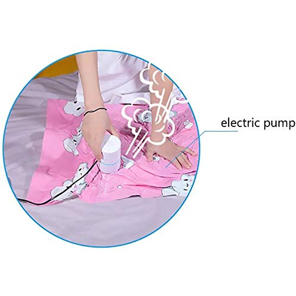 Vacuum Storage Bags Set Space Saver Bag With Pump Vacuum Sealer Bags Jumbo Large Medium Small Set (Color : Red)