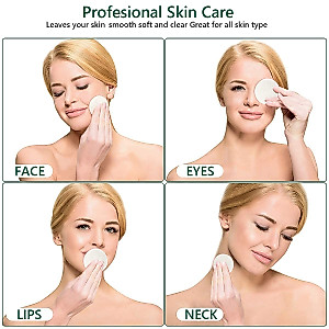 Chloven 30 Pack Reusable Makeup Remover Pads - Bamboo Cotton Rounds for Toner, Washable, Eco-Friendly for All Skin Types with Cotton Laundry Bag