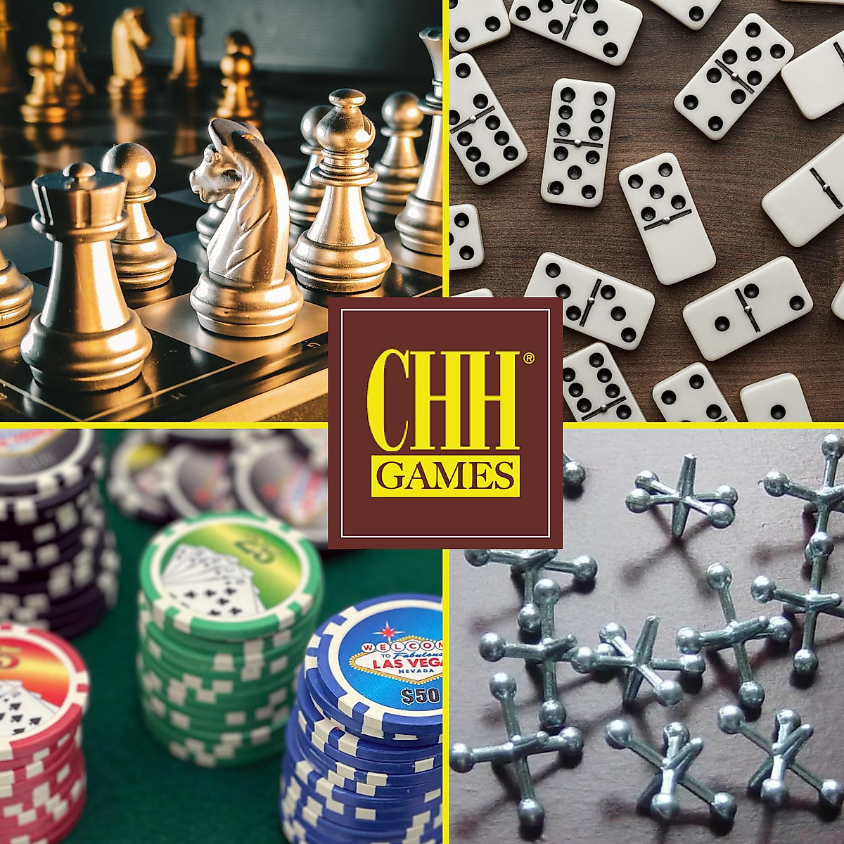 100 Piece "Las Vegas" Design Poker Chips in Clear Plastic Tray