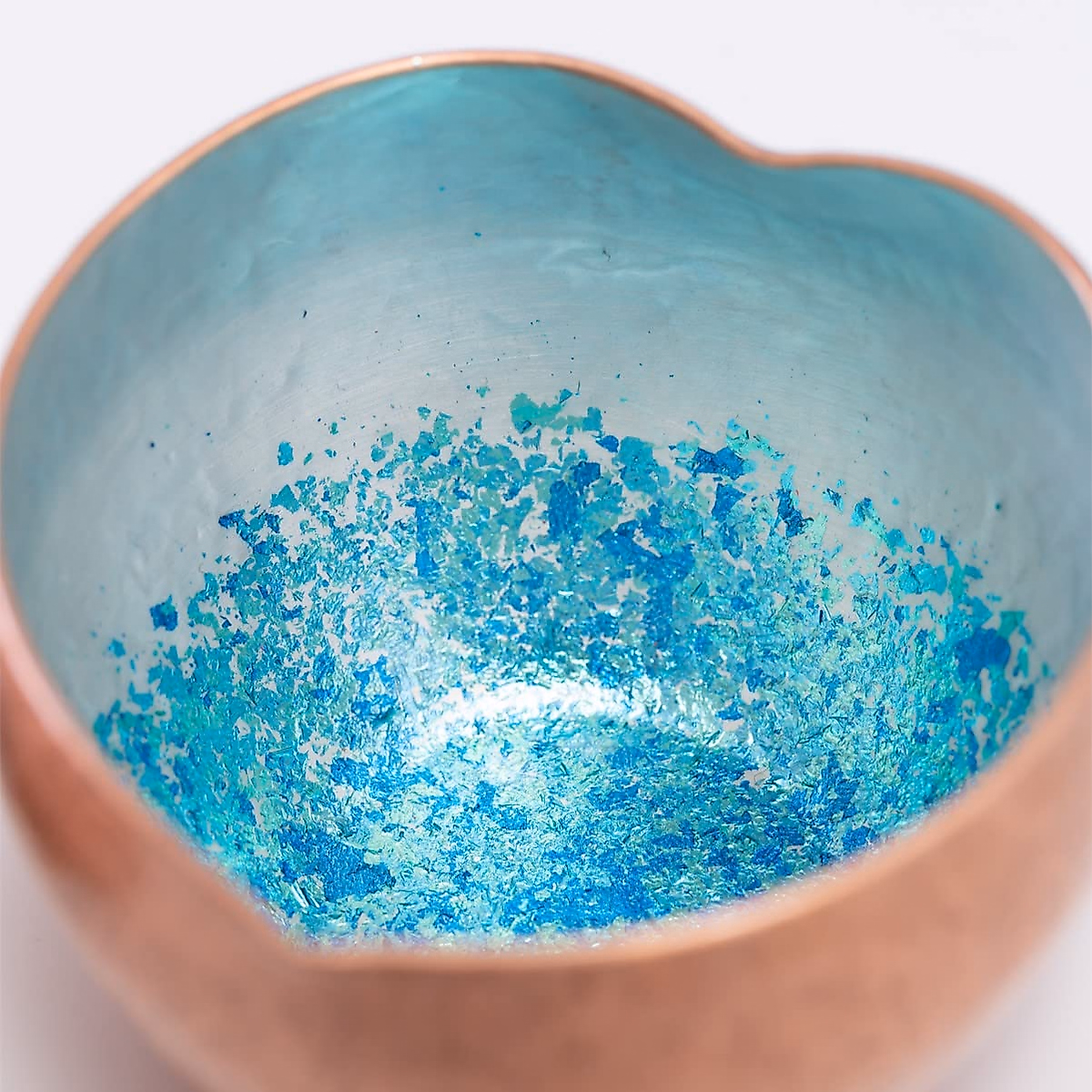 アトリエ鍛 Guinomi Sake Cup (Blue) Japanese Hammered Copper Craft Art Work, Japanese style tableware, Ochoko, Drinking cup,