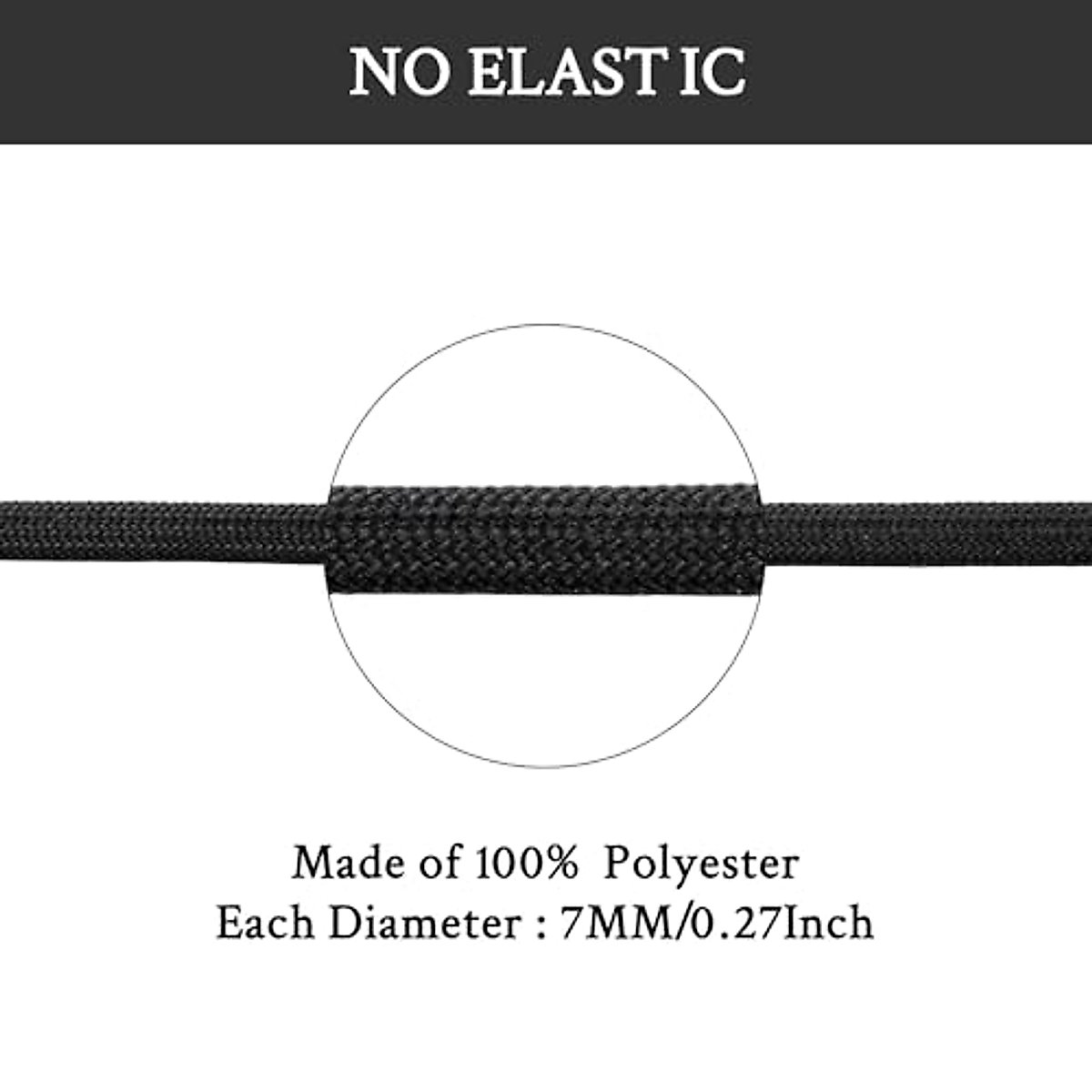 Endoto Shoelaces for On Cloud X3, X4, Shift, Cloudflow, Cloudwift, Cloudmonster Running Replacement Flat Shoes Laces Strings(Color:Black,Size:53Inch)