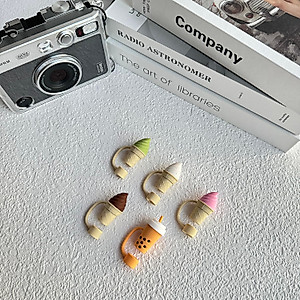 Stanley Straw Cover,5 Pack Straw Cover for Stanley Cup,Silicone Straw Topper 0.4in/10mm for Stanley Cup 30&40 oz for Tumblers(Multicolor Icecream)