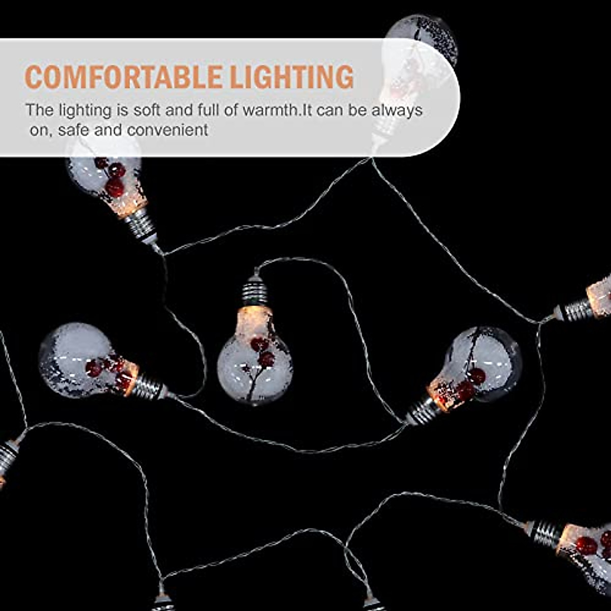 ibasenice LED String Lamp Lightbulb String Light Festival Fairy Light Holiday Party Hanging Light Decoration for Home Garden Yard Lawn