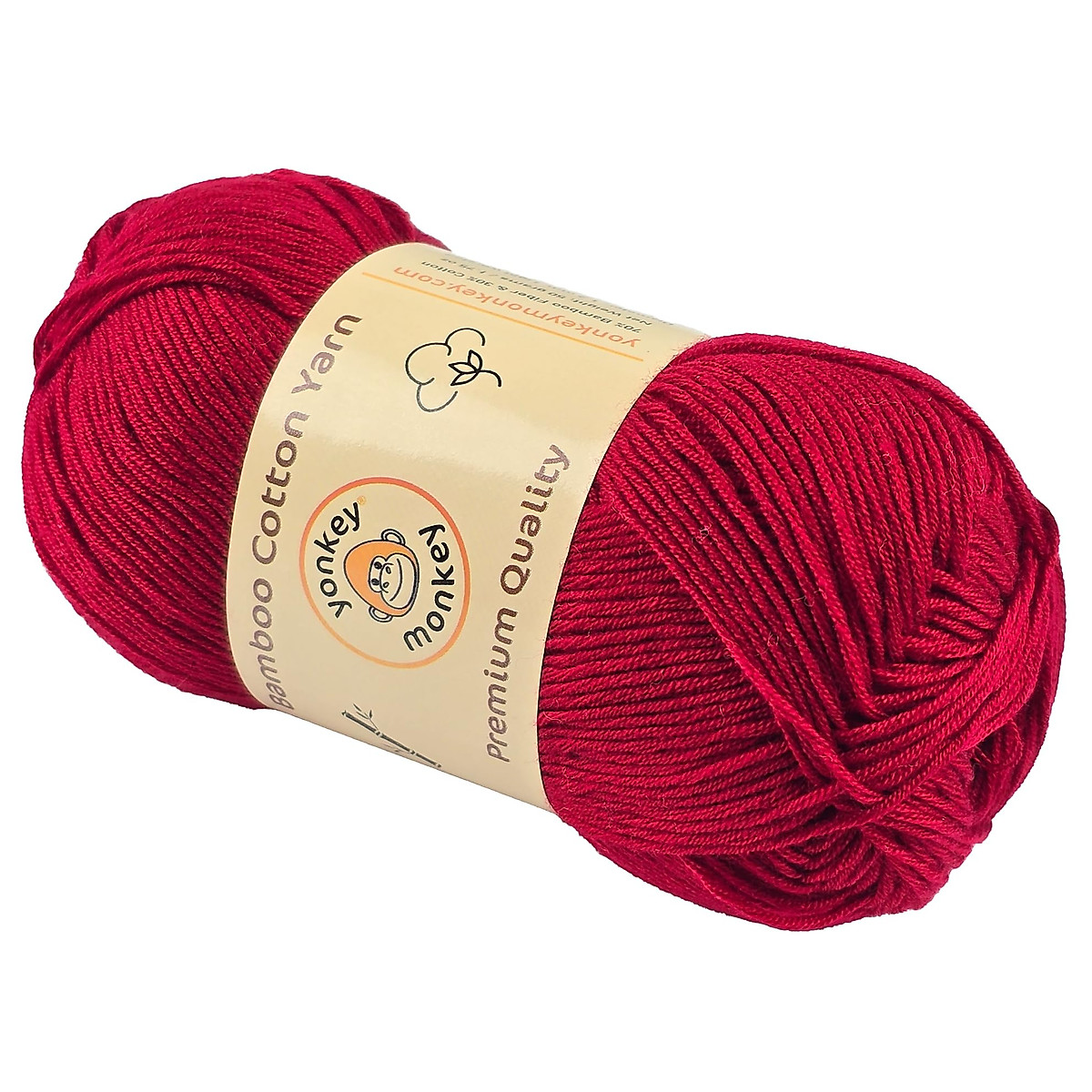 10-Pack Yonkey Monkey Skein Tencel Yarn - 70% Bamboo, 30% Cotton - Softest Quality Crocheting, Knitting Supplies - Lightweight and Breathable Fabric Threads 210 Meters