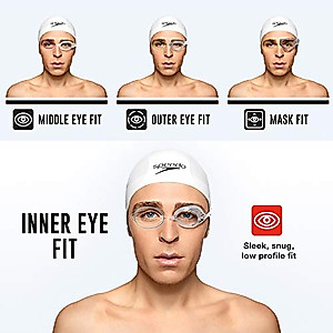 Speedo Unisex-Adult Swim Goggles Mirrored Vanquisher 2.0,Silver