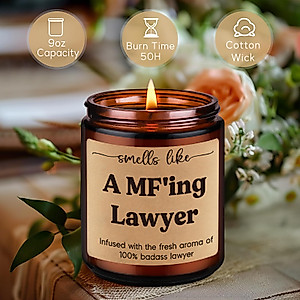 Miracu Badass Lawyer Candle, Lawyer Gifts for Women, Men - Funny Gifts for Law Students, Cool Gifts for Lawyers - Christmas, Law School Graduation Gifts, Future Lawyer Gifts, Law School Essentials