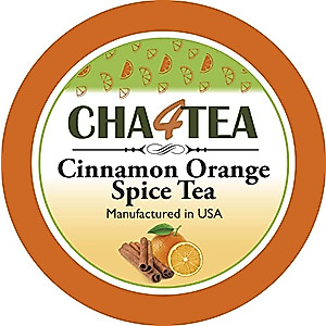 Cha4Tea 36-Count Cinnamon Orange Spice Herbal Black Tea Pods for Keurig K-Cup Brewers