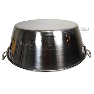 Cazo Stainless Steel Large 16" Heavy Duty Caso Para Carnitas Acero Inoxidable- Flat Surface