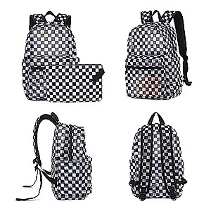 Xunteny Checkered Mesh Backpack for Girls Women, Semi-Transparent Kids School Backpack College Bookbag Casual Daypacks for Beach Gym Travel