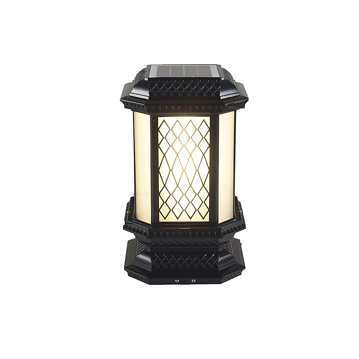 Post Lights LED Solar Stigma Headlight, Dual Purpose Waterproof Outdoor Pillar Lantern Modern Minimalist Garden Home Villa Column Lamp Decoration Patio Villa Balcony Gate Street Post Lighting