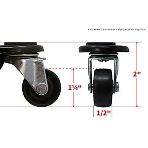 Shepherd Hardware 7299E Tri-Dolly, 6-Inch, Black 4-Pack