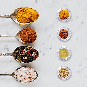 55Pcs 5 Grams Sample Containers with Lids and Labels, Small Little Mini Tiny Containers, Clear Acrylic Plastic Sample Jars for Cosmetic, Creams, Makeup, Nails, 5g/5ml Empty Round Sample Containers