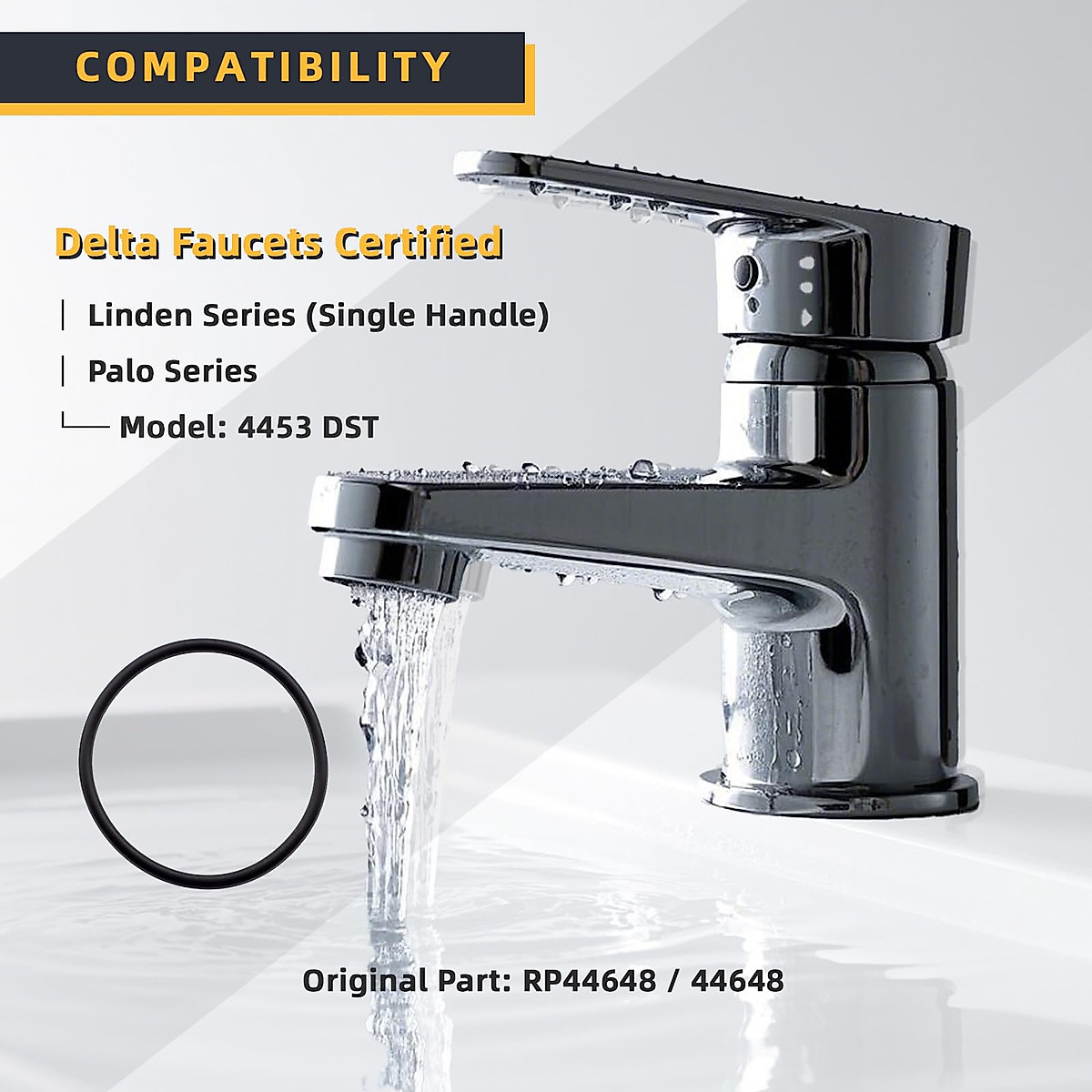 RP44648 / 44648 O-Ring, Kitchen Faucet O-Ring Compatible with Delta Faucets, Faucet Spout O-Ring Replacement Part, Pack of 4